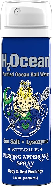 Amazon.com: H2Ocean Piercing Aftercare Spray, Sea Salt Keloid & Bump ...