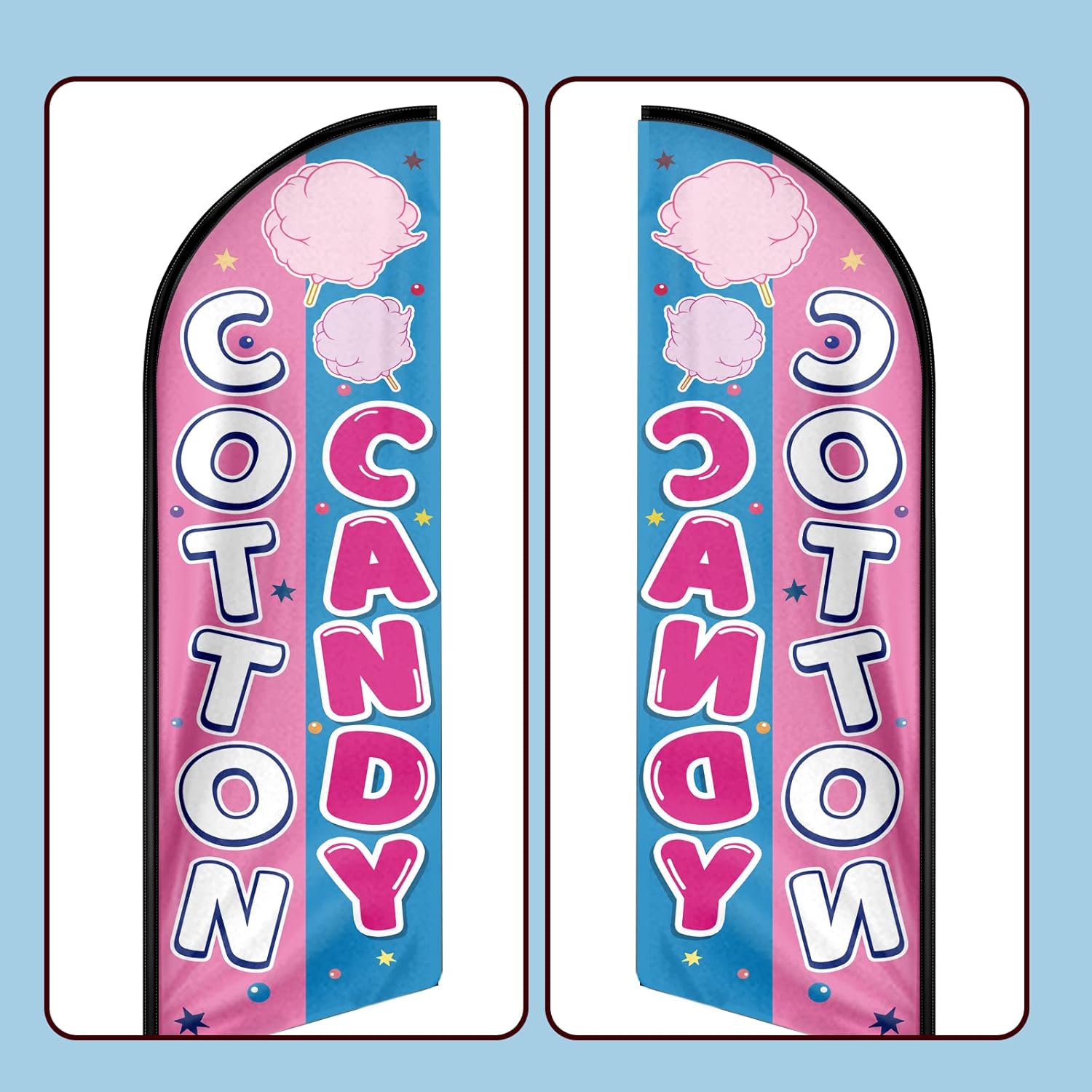 Amazon.com : QSUM Cotton Candy Themed Feather Flag, 8 FT Cotton Candy ...