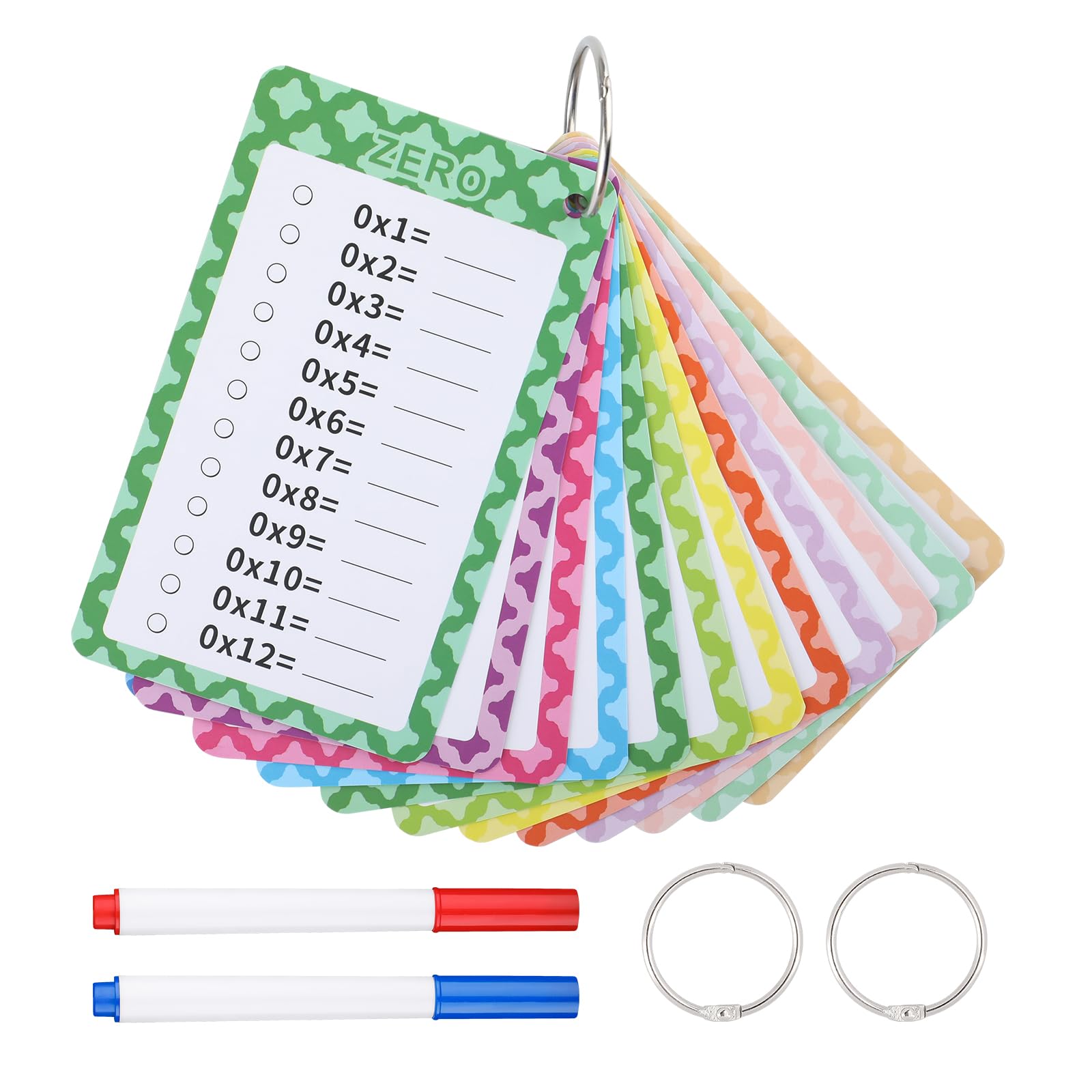 Amazon.com: 13pcs Multiplication Flash Cards 0-12, Educational Times ...