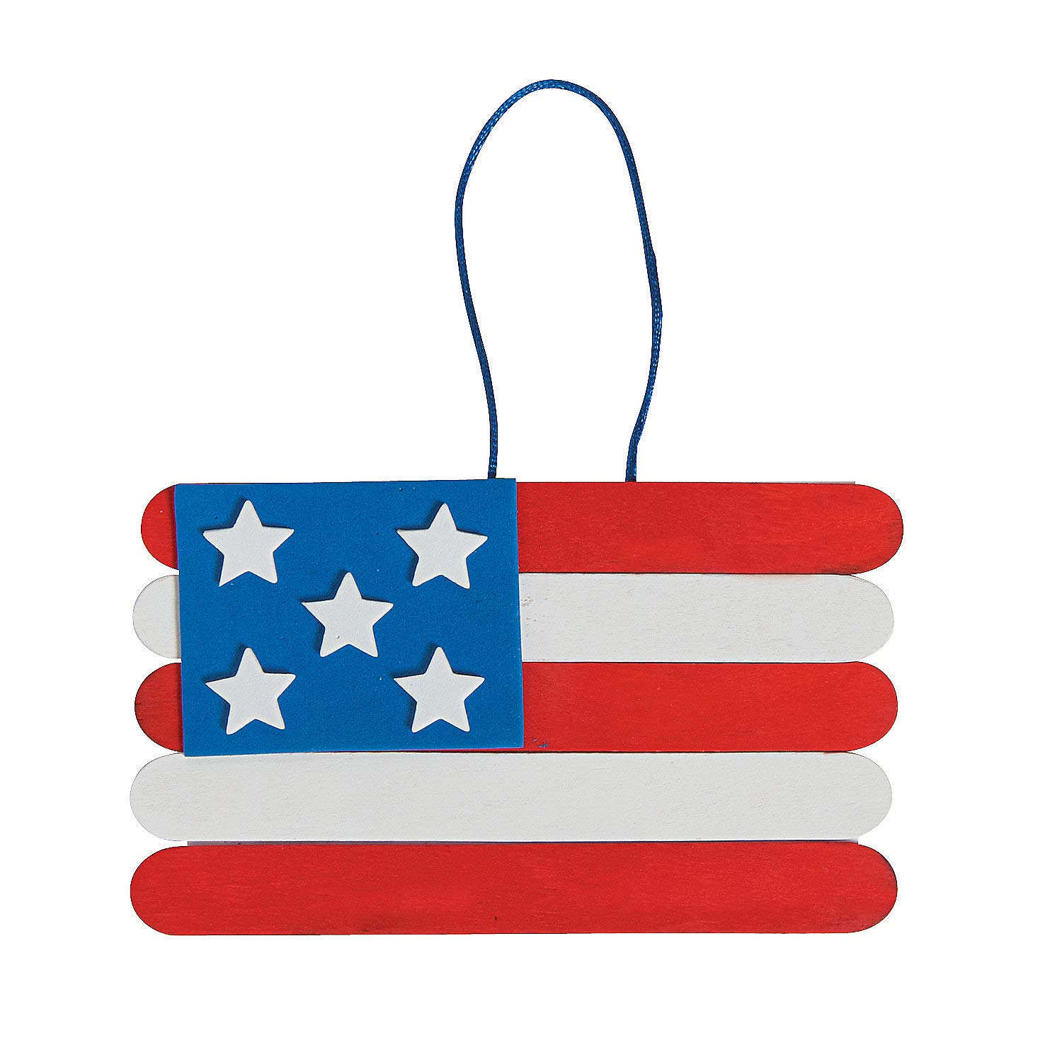 Amazon.com: Craft Stick Amercian Flag Banner Craft Kit -12 - Crafts for ...