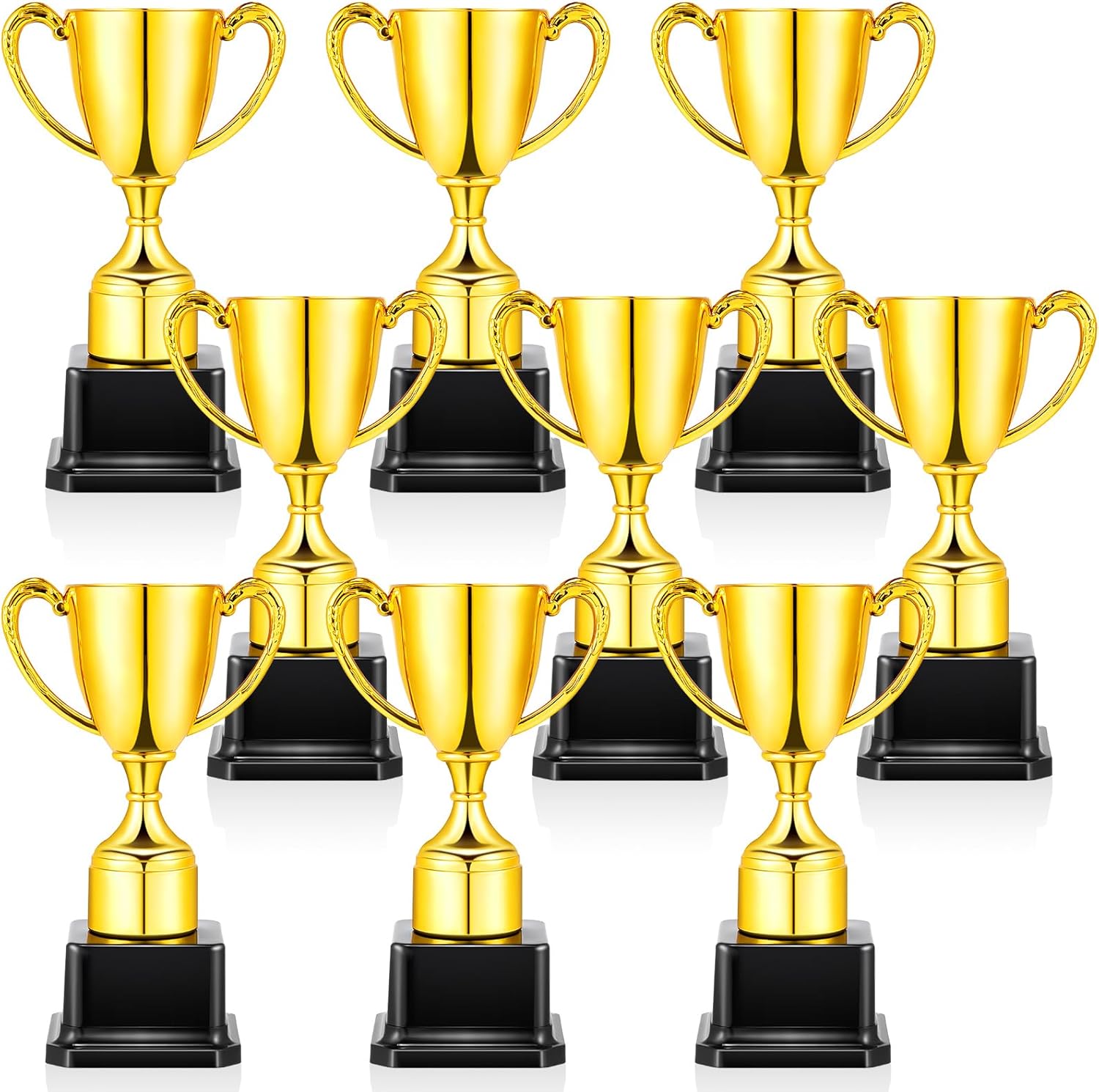 Amazon.com : Wettarn 9 Pcs 7 Inch Gold Plastic Trophy Cup Bulk ...