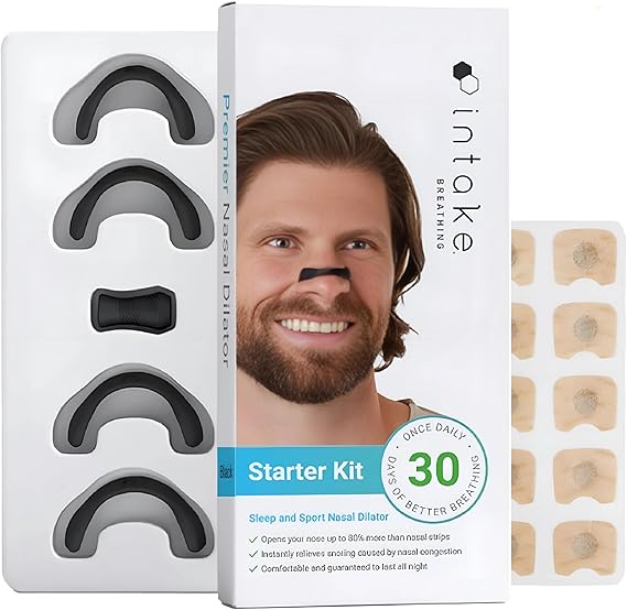 Amazon.com: Intake Breathing Nasal Strip Starter Kit (30 Count, Black ...