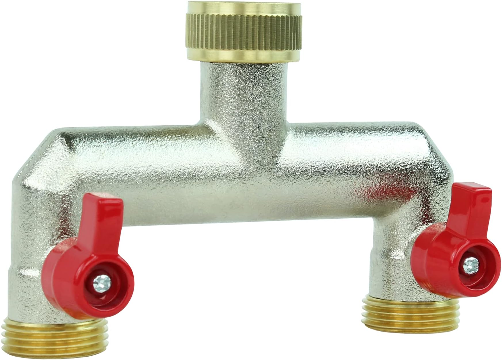 hochwertiger 2-Wege Verteiler (Y) mit Absperrhähnen für zwei ...