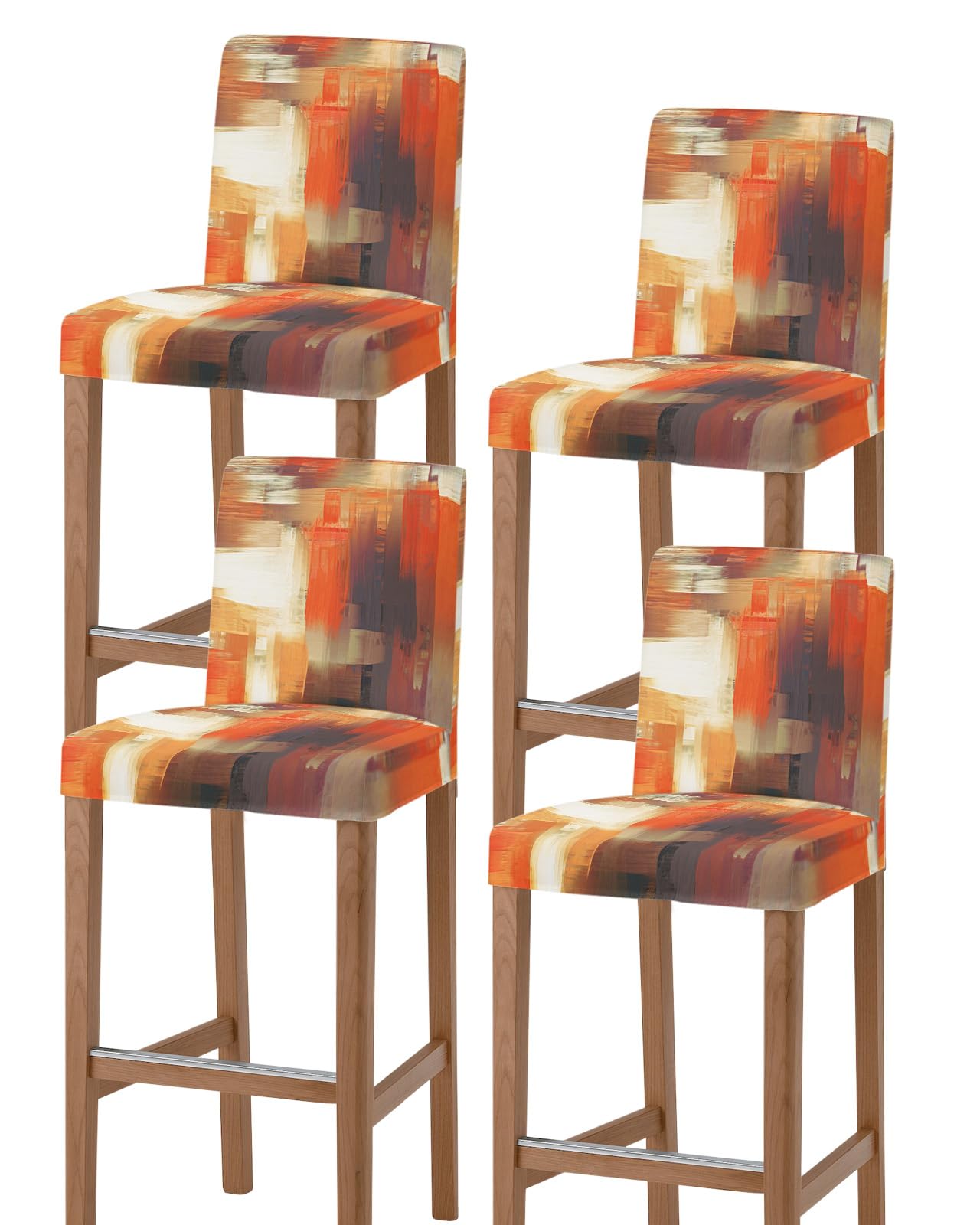Amazon.com: PIEPLE Burnt Orange Bar Stool Cover Set of 4, Modern ...