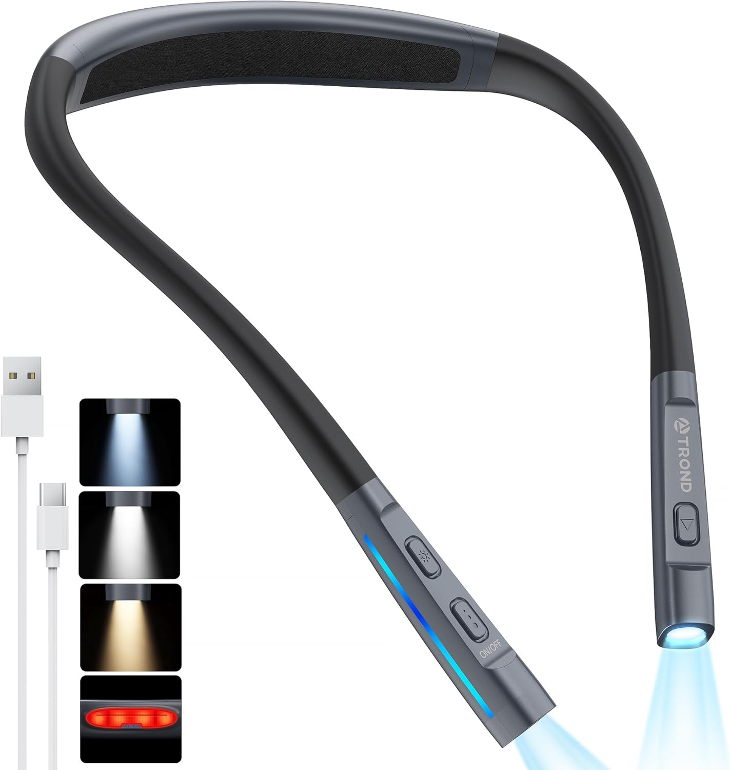 TROND LED Neck Reading Light, 3 Color 3 Brightness Book Light for ...