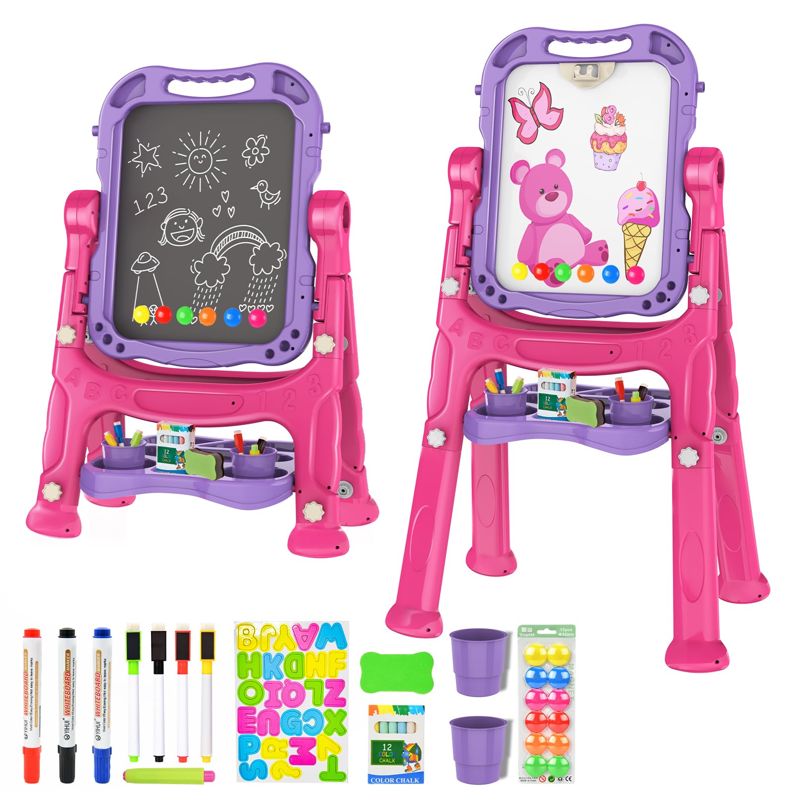 Amazon.com: Amagoing Easel for Kids, Adjustable Standing Art Easel for ...