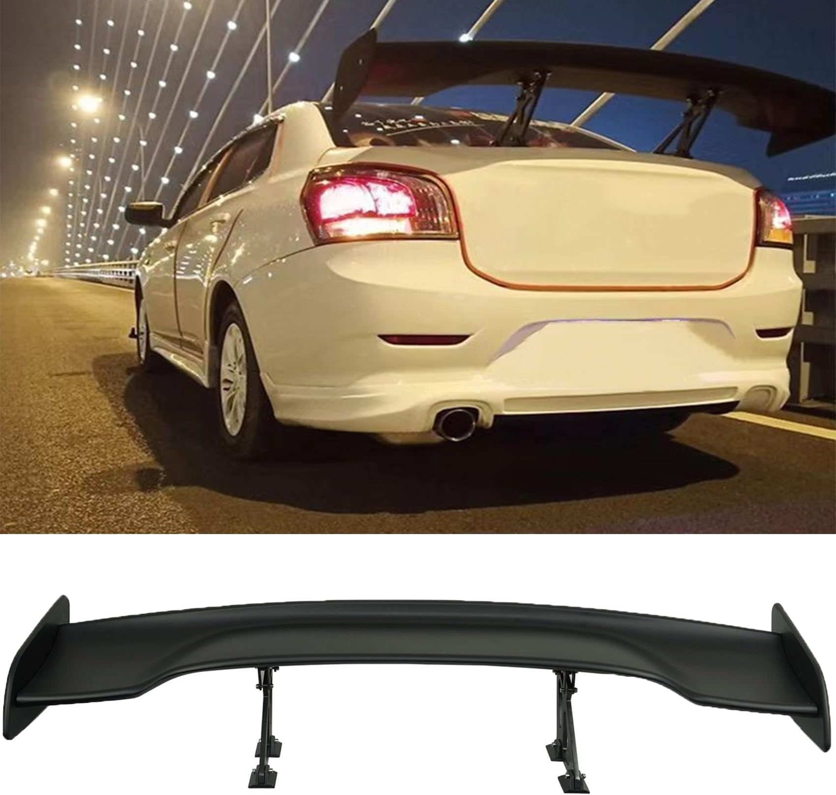 Amazon.com: YESBETTER 57 Inch Universal Rear Trunk Spoiler Wing GT ...