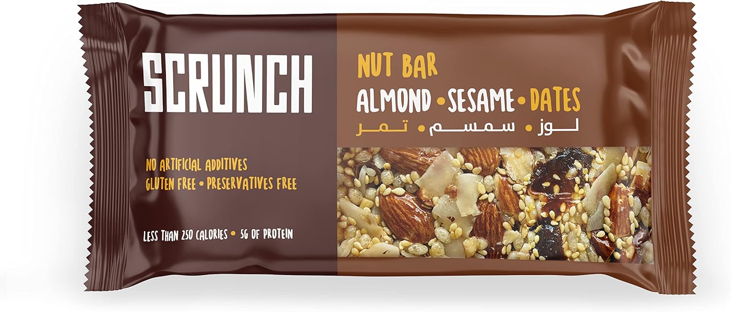 Scrunch-Almond, Sesame And Dates Bar 40g: Buy Online at Best Price in ...