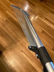 Amazon.com: POOPLE Garden Leaf Rake - 64 Inch Adjustable Folding Metal ...