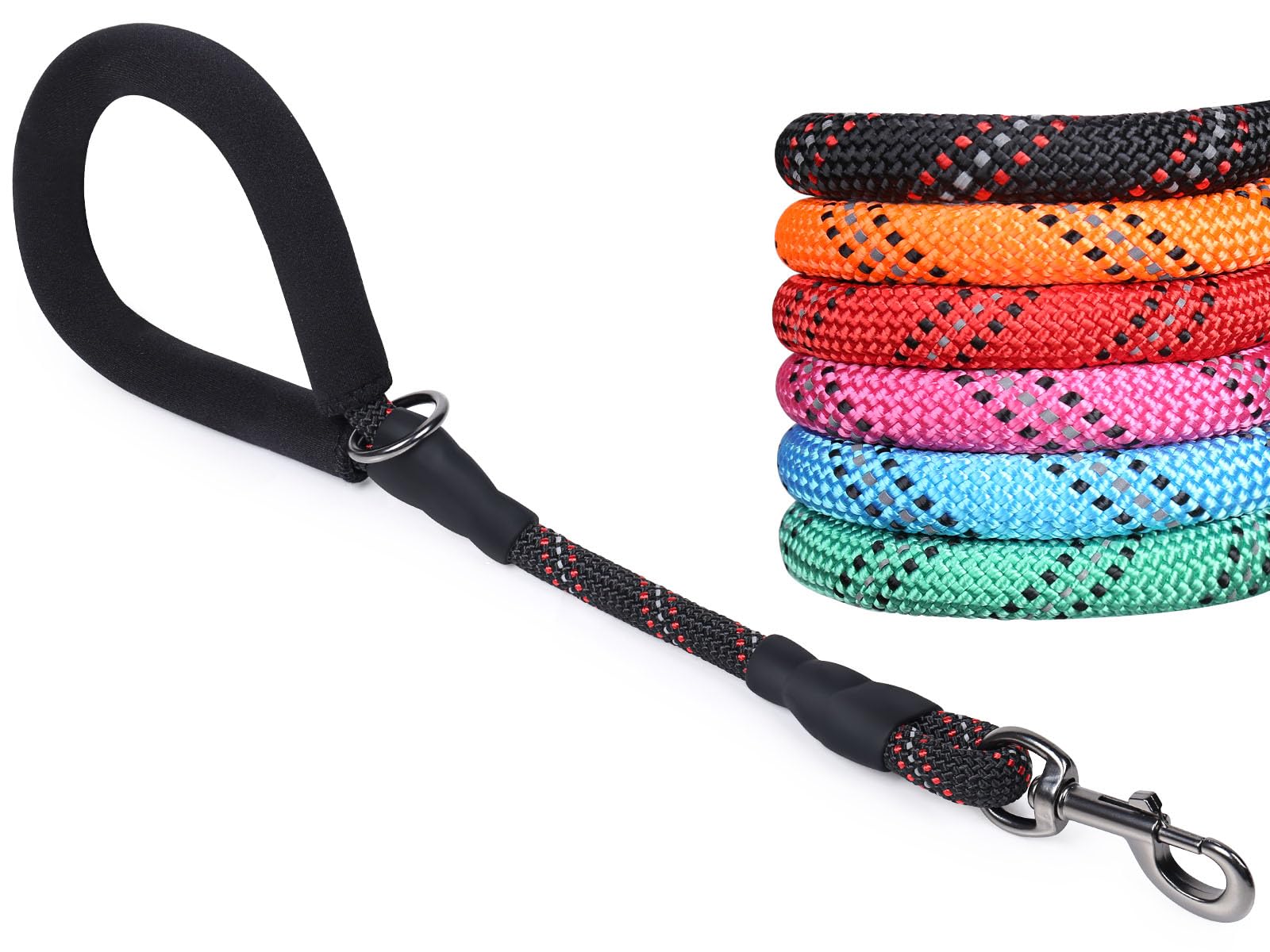 VIVAGLORY Short Dog Lead with Comfortable Padded Handle, 46cm Durable ...