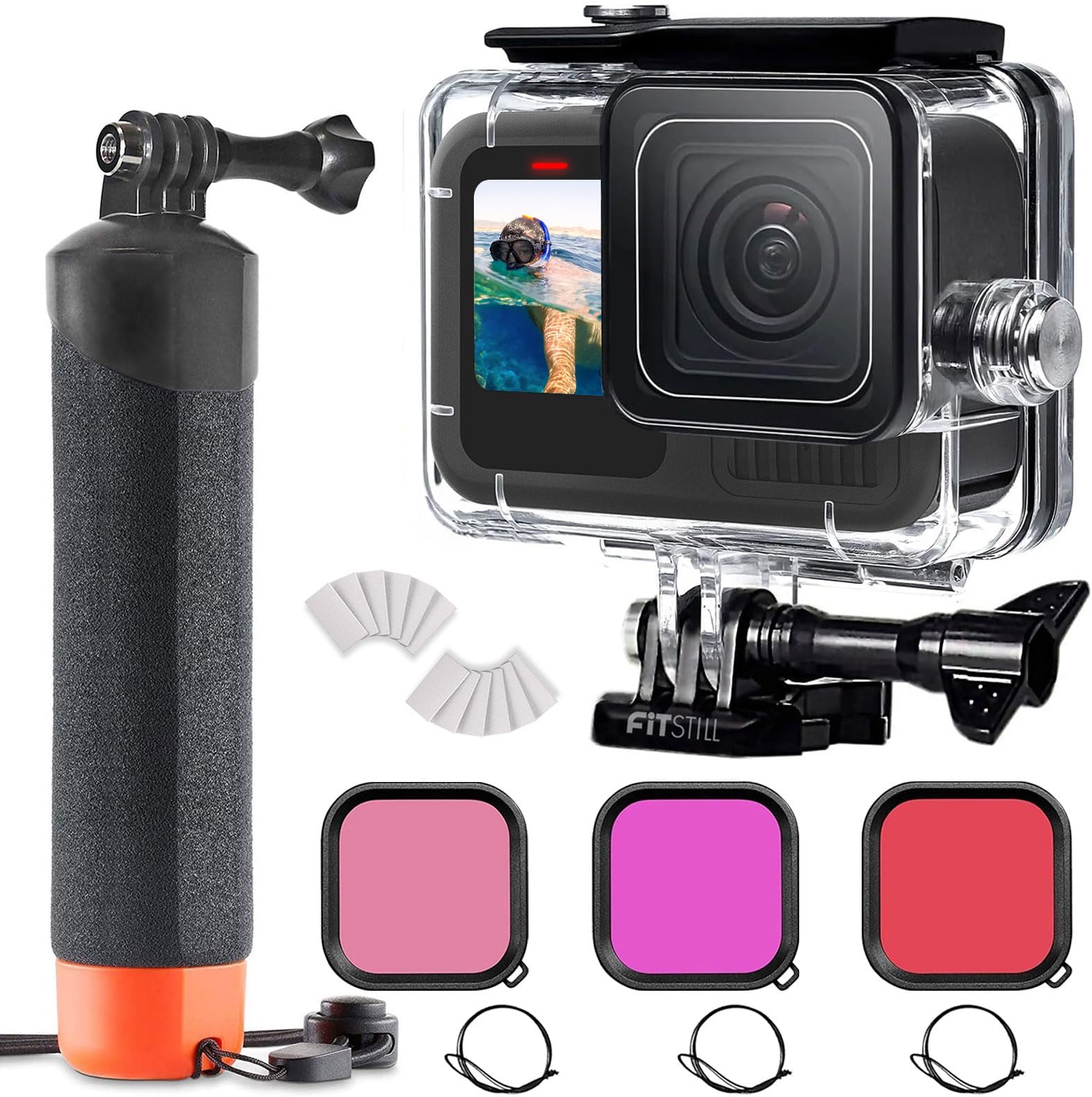 Amazon.com : Waterproof Case for GoPro Hero 4K, 196FT/60M Underwater ...
