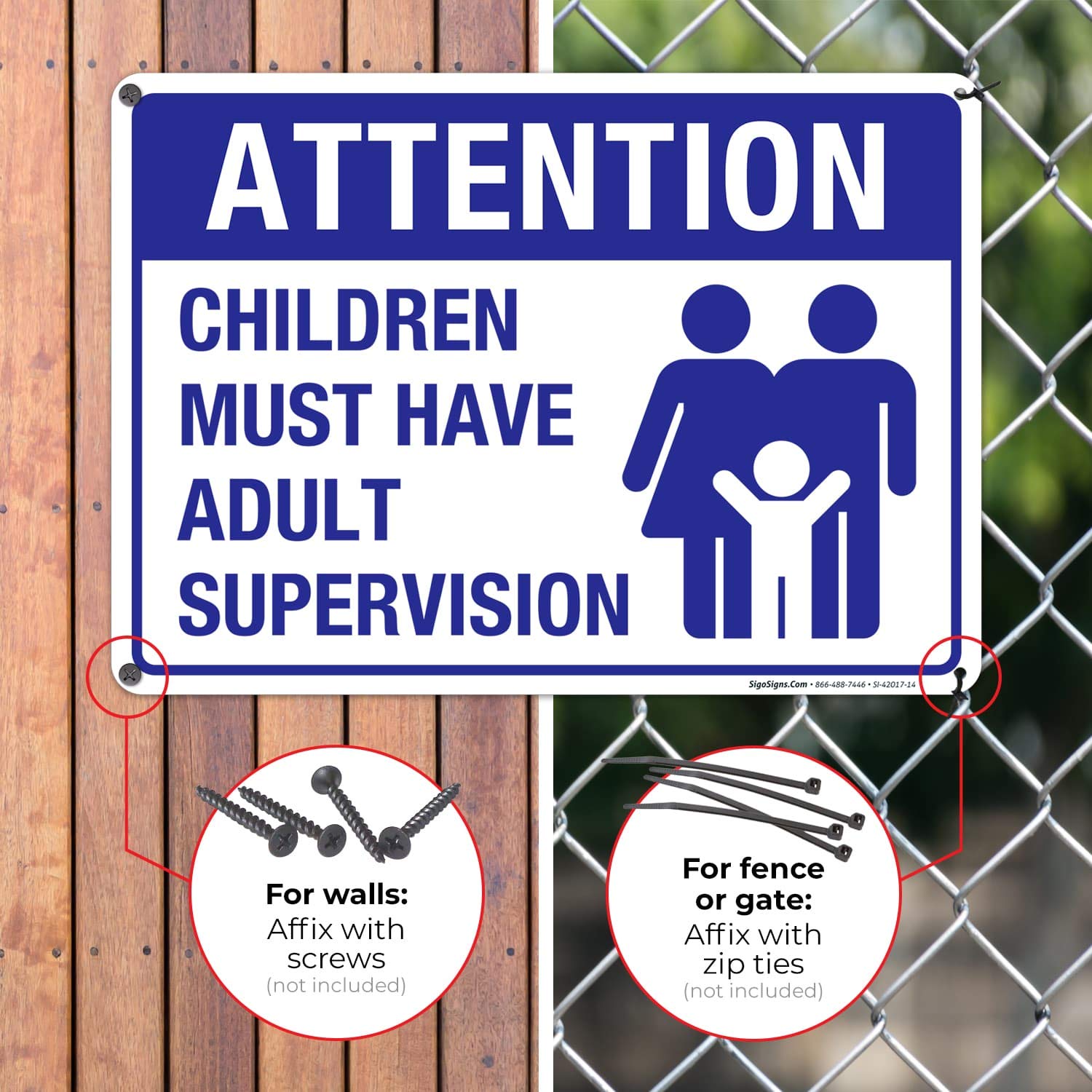 Children's Safety Signs Children Must Be Supervised At All Times Sign ...