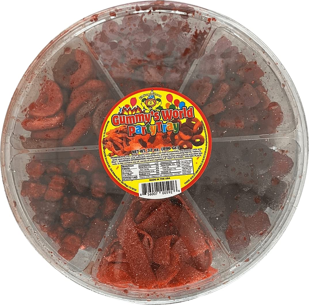 Amazon.com : Chili Gummy's World Party Tray- Assorted Candy tray (Chili ...
