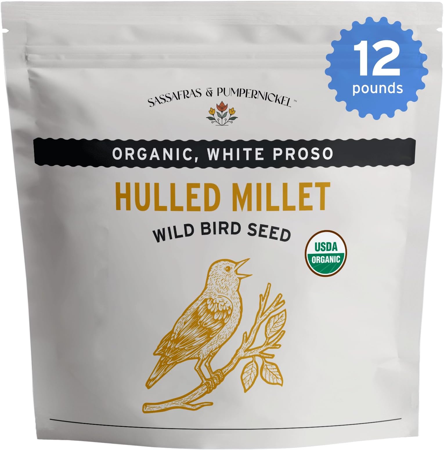 Amazon.com: Sassafras & Pumpernickel Organic Millet Without Hulls (12 ...