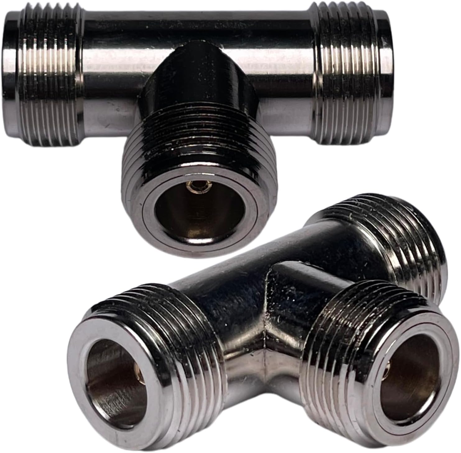 Amazon.com: CESS N-Type Female 3-Way Coax T Splitter Adapter, Nickel, 2 ...