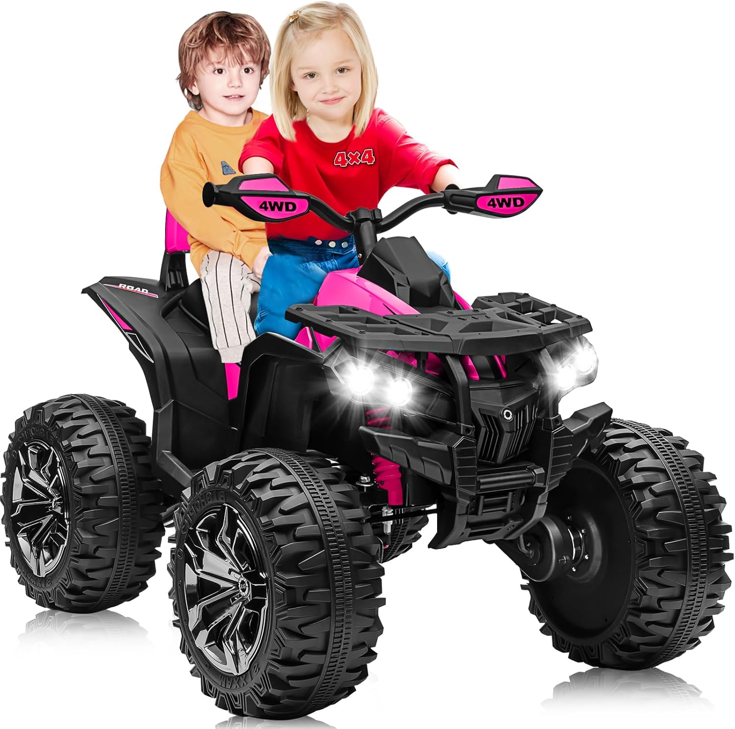 Amazon.com: 24V 2 Seater Ride on Toys, JOYRACER 4x4 Kids Quad ATV w ...