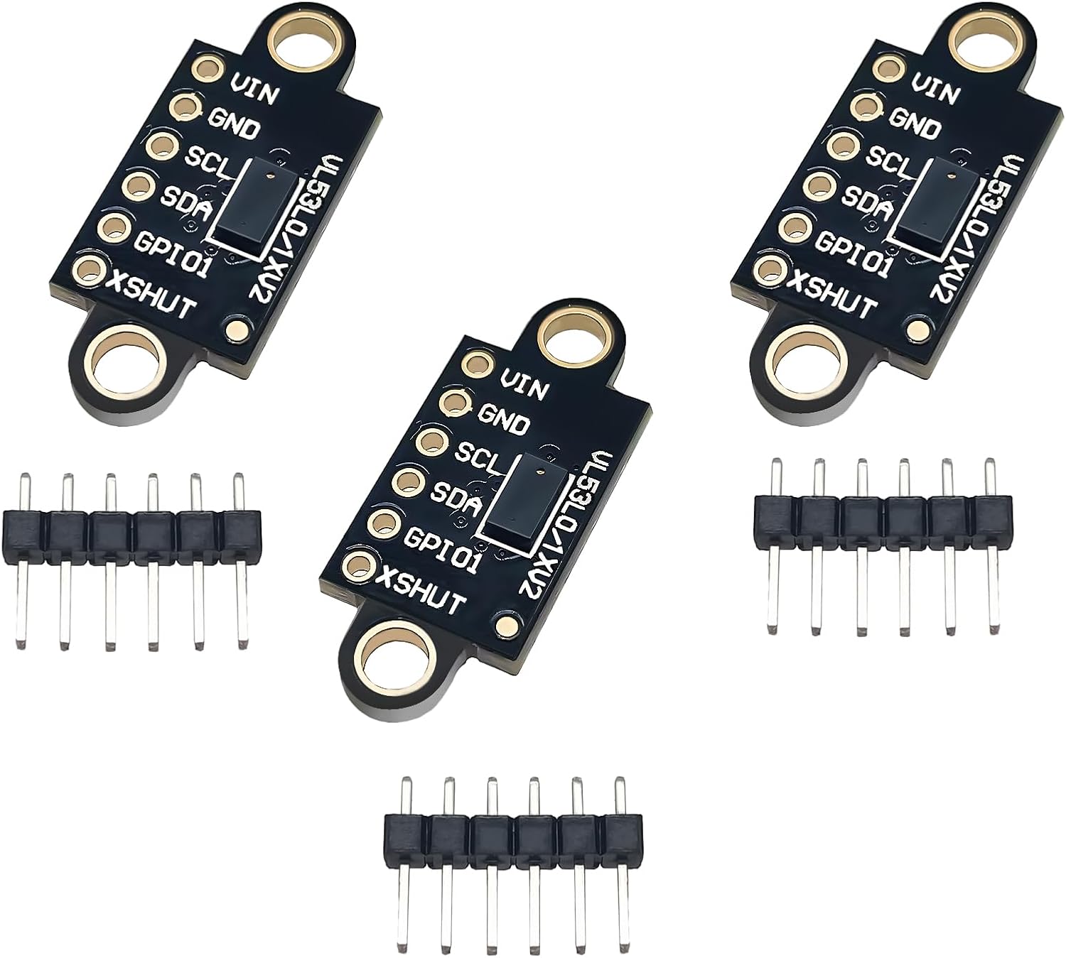 AYWHP Lot de 3 capteurs de distance laser VL53L0X VL53L0X V2 Time of ...