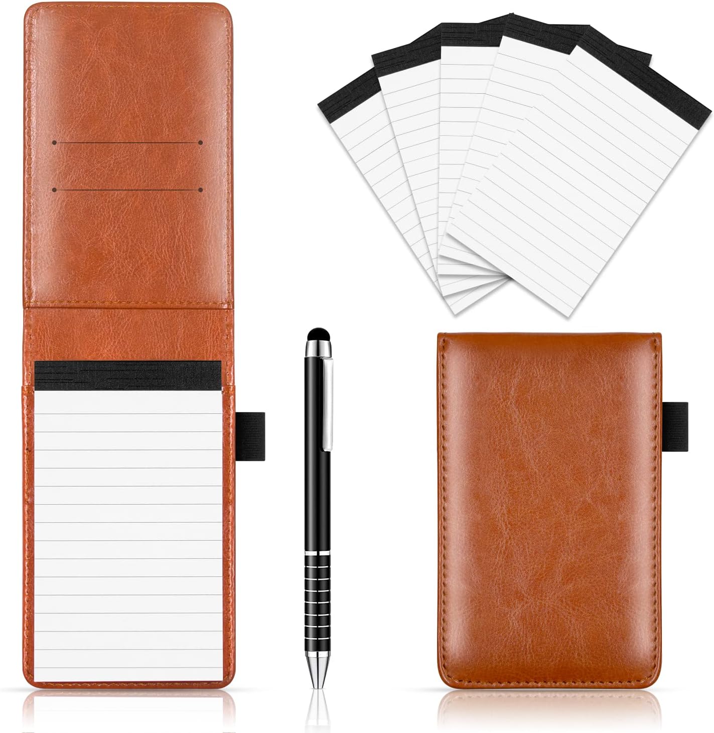 Amazon.com : Xhwykzz 7 Pcs Small Pocket Notepad Holder Set with Pen ...