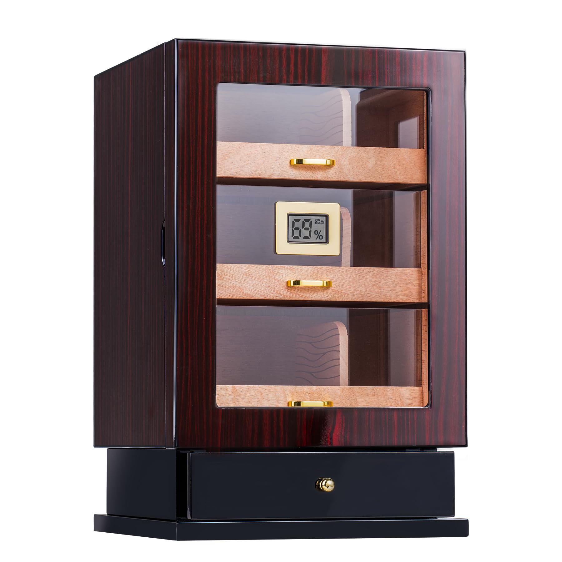 Woodronic Cigar Cabinet Humidor for 100-150 Cigars with Accessory ...