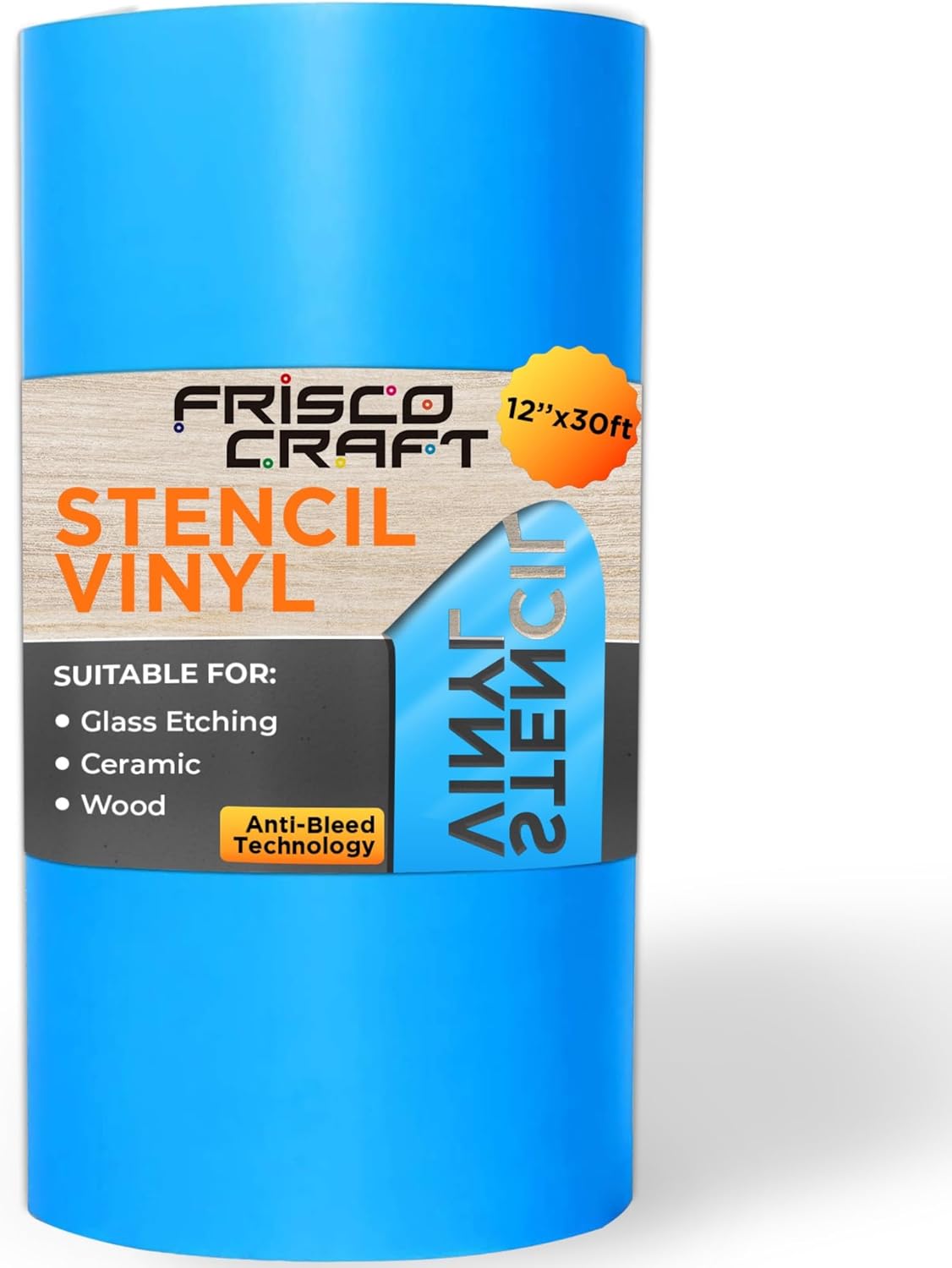 Frisco Craft Blue Stencil Vinyl Masking Film, 12" x 30 Ft Stencil Vinyl ...