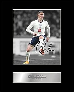 Phil Foden Eng Pre Printed Signature Signed Mounted Photo Display #22 ...