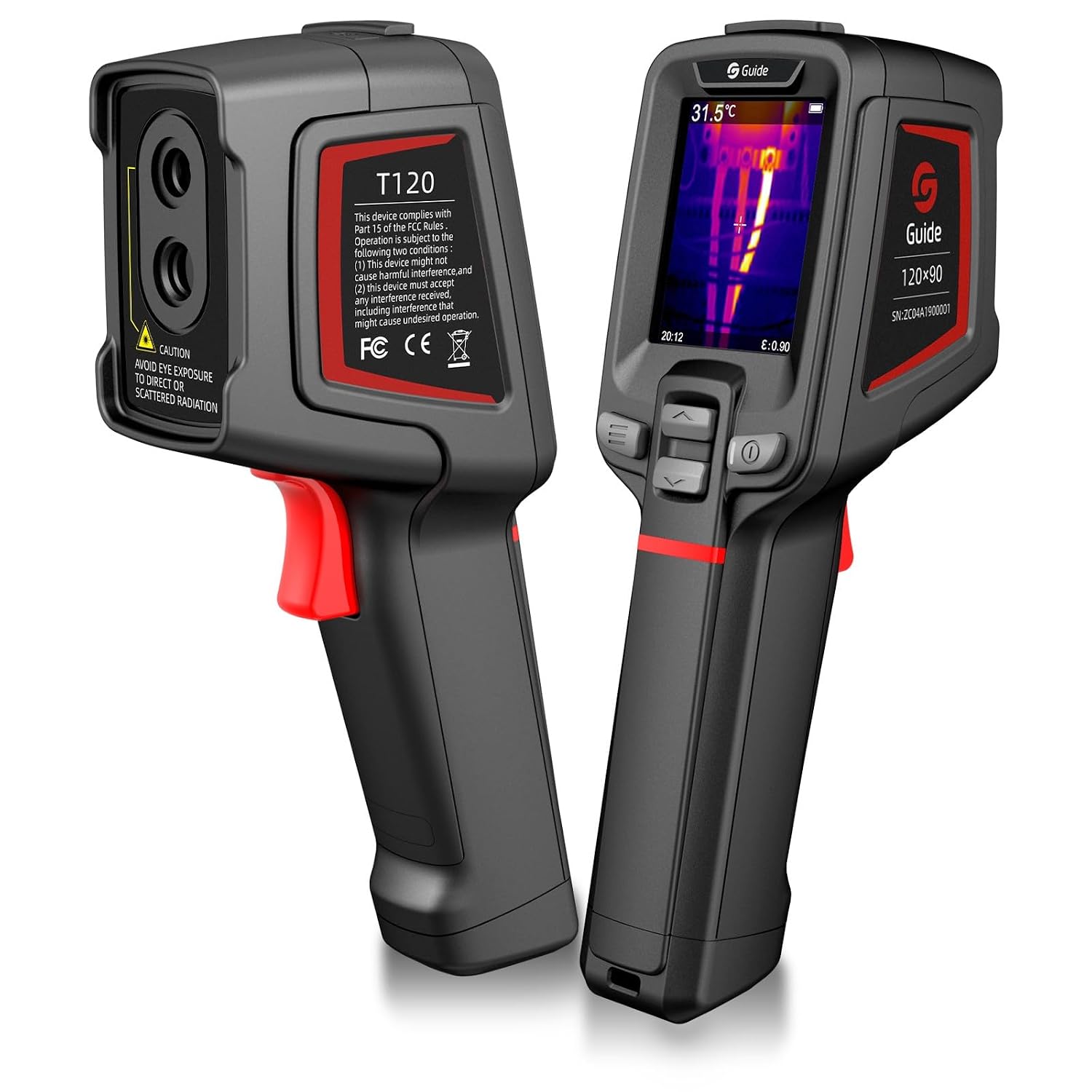 T120 Thermal Imaging Camera 10800 Pixels, 120 x 90 IR Resolution, One ...