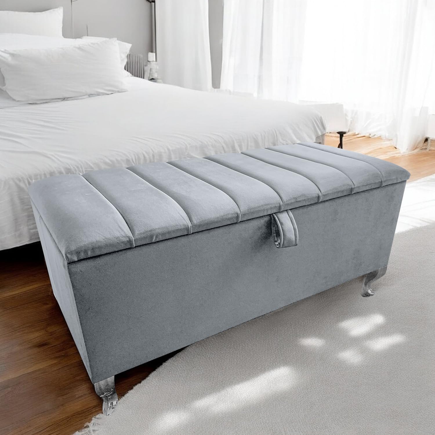 Harveys Living Ottoman Storage Box - Penal Style Engineered Wood ...