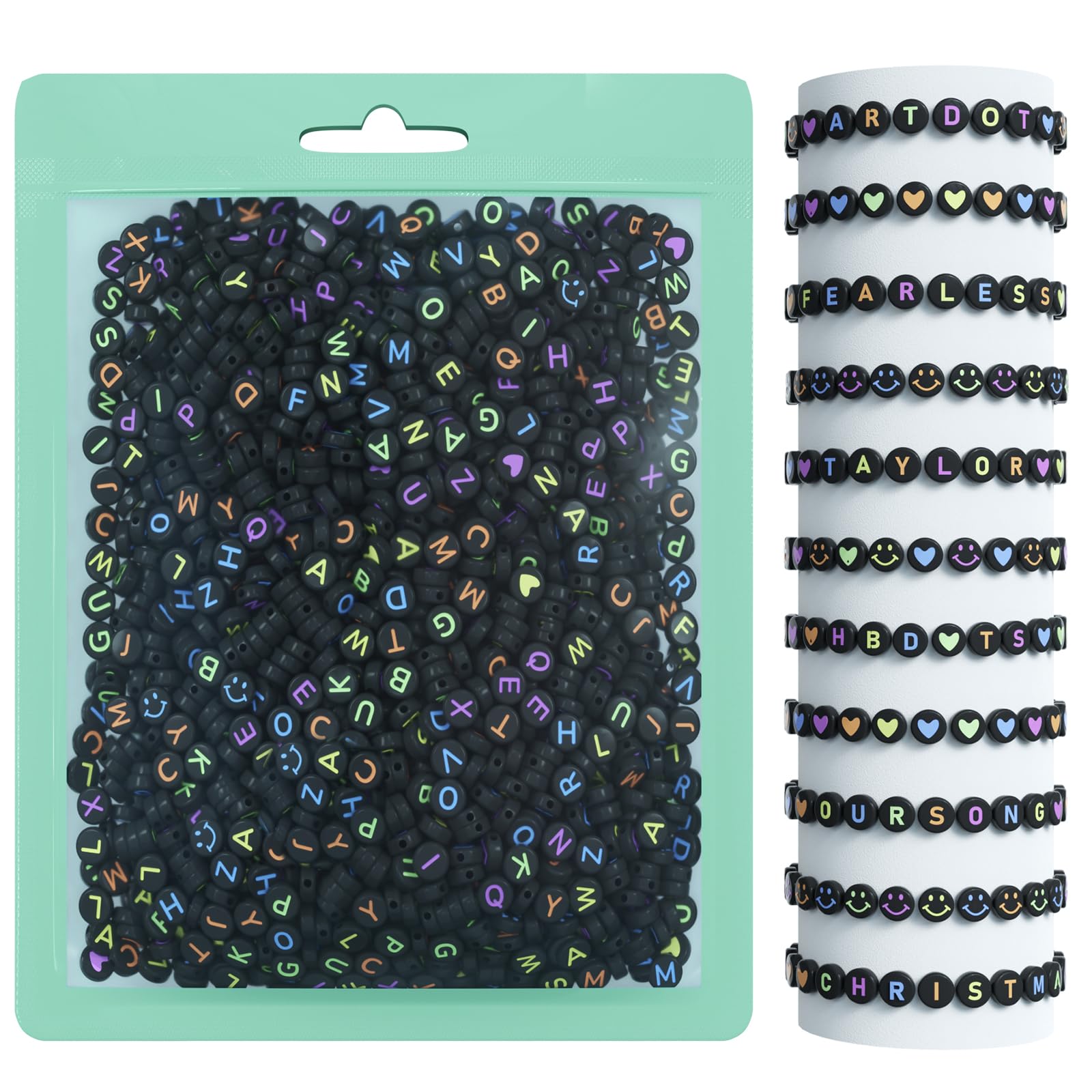 Snapklik.com : ARTDOT 800 Pieces Assortment Letter Beads For Friendship ...