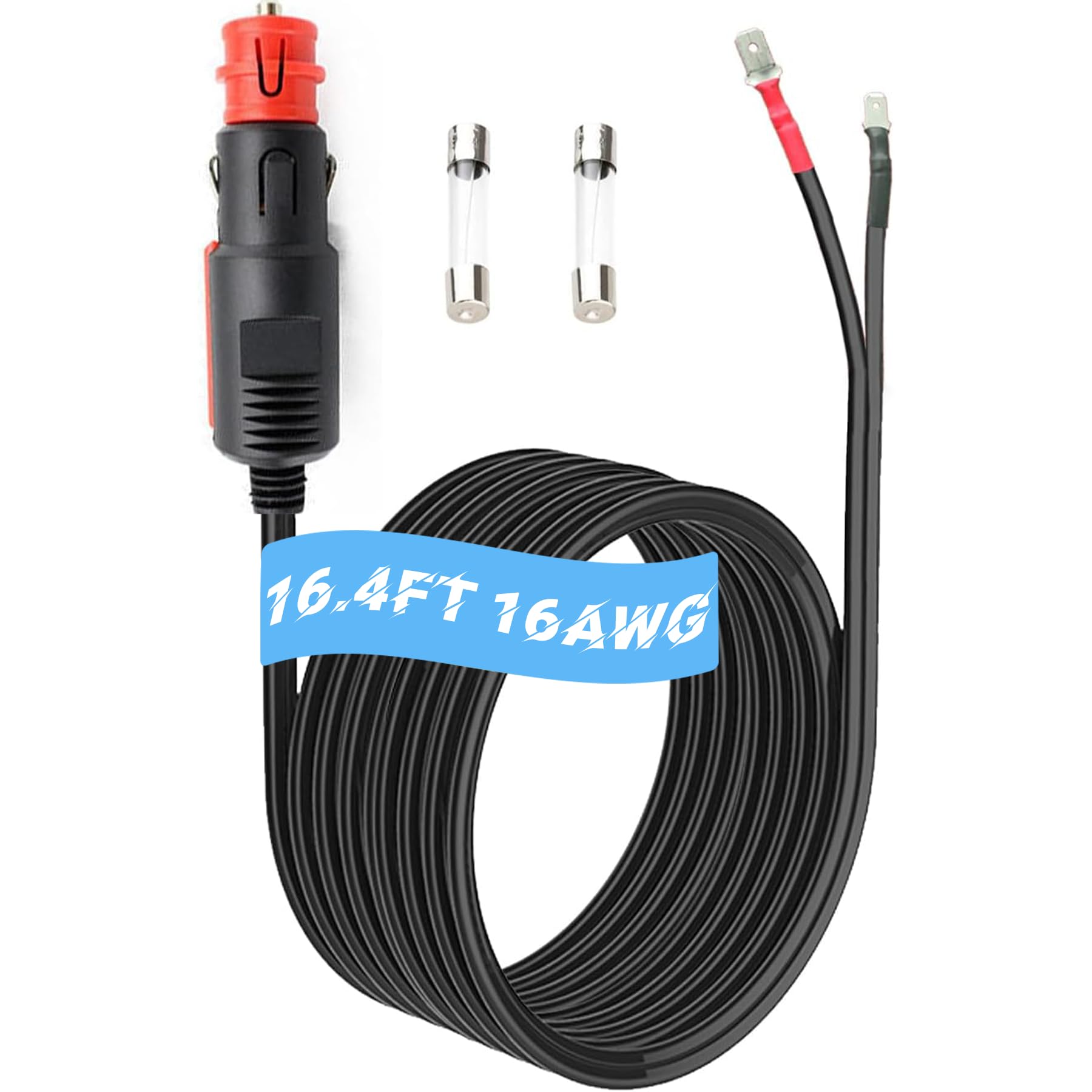 Amazon.com: 16.4FT Thermoelectric Cooler Power Cord w/Fuse,Upgrade 12V ...