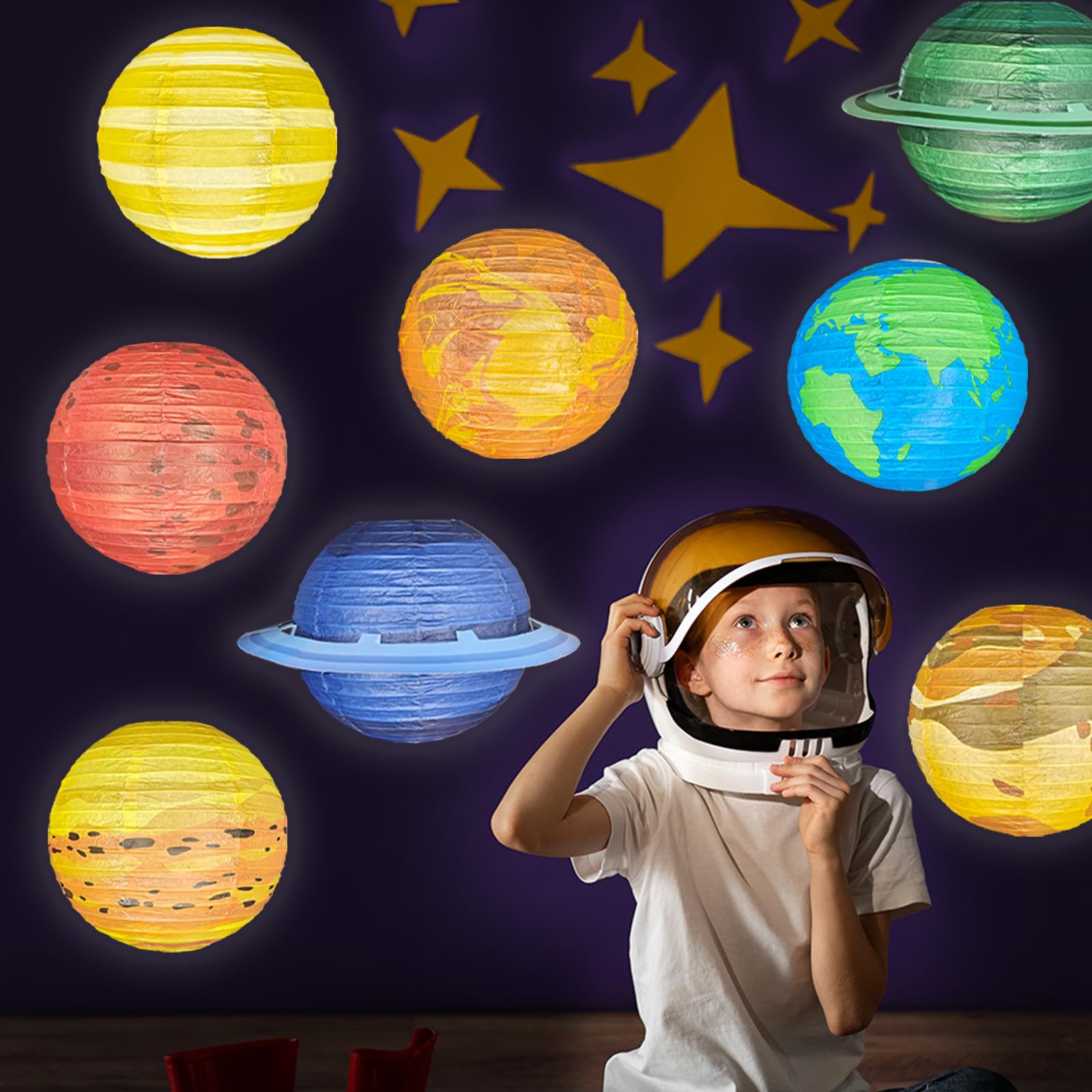 Snapklik.com : 8 Planet Paper Lanterns 10 Inch Solar System Planet ...