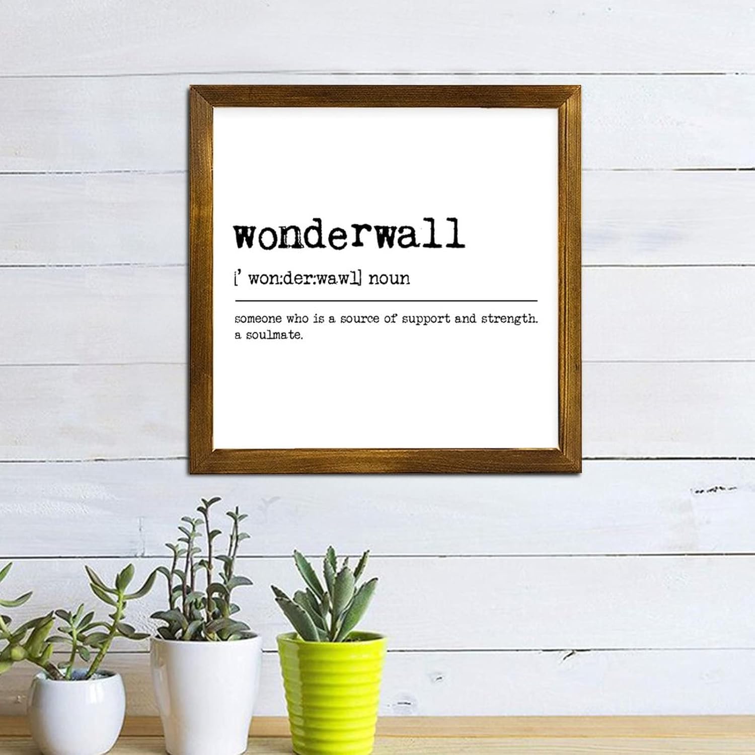 Wonderwall Definition – Letrero decorativo con marco de madera ...