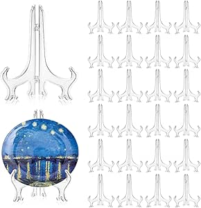 Amazon.com: ASTWEU 24 Pcs Small Plate Stands for Display, 4 Inch Plate ...