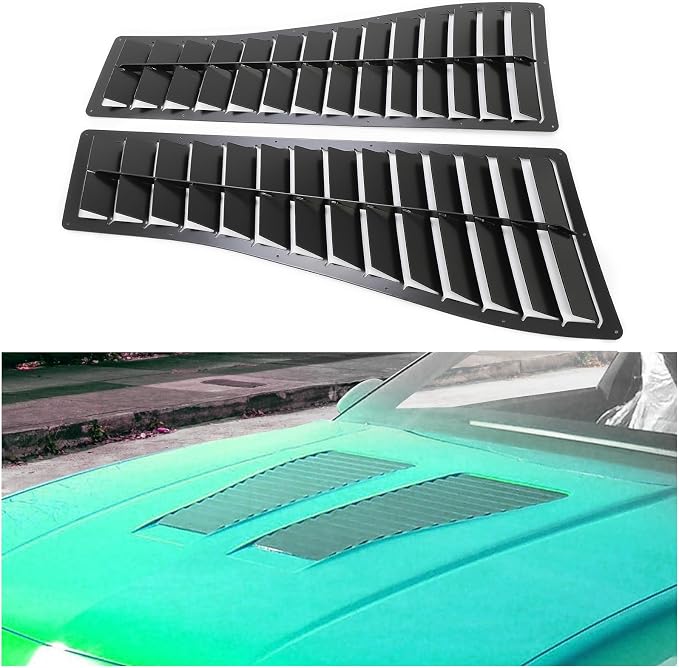 Amazon.com: KUAFU Steel Hood Louver Compatible with 1985-1990 Chevy ...