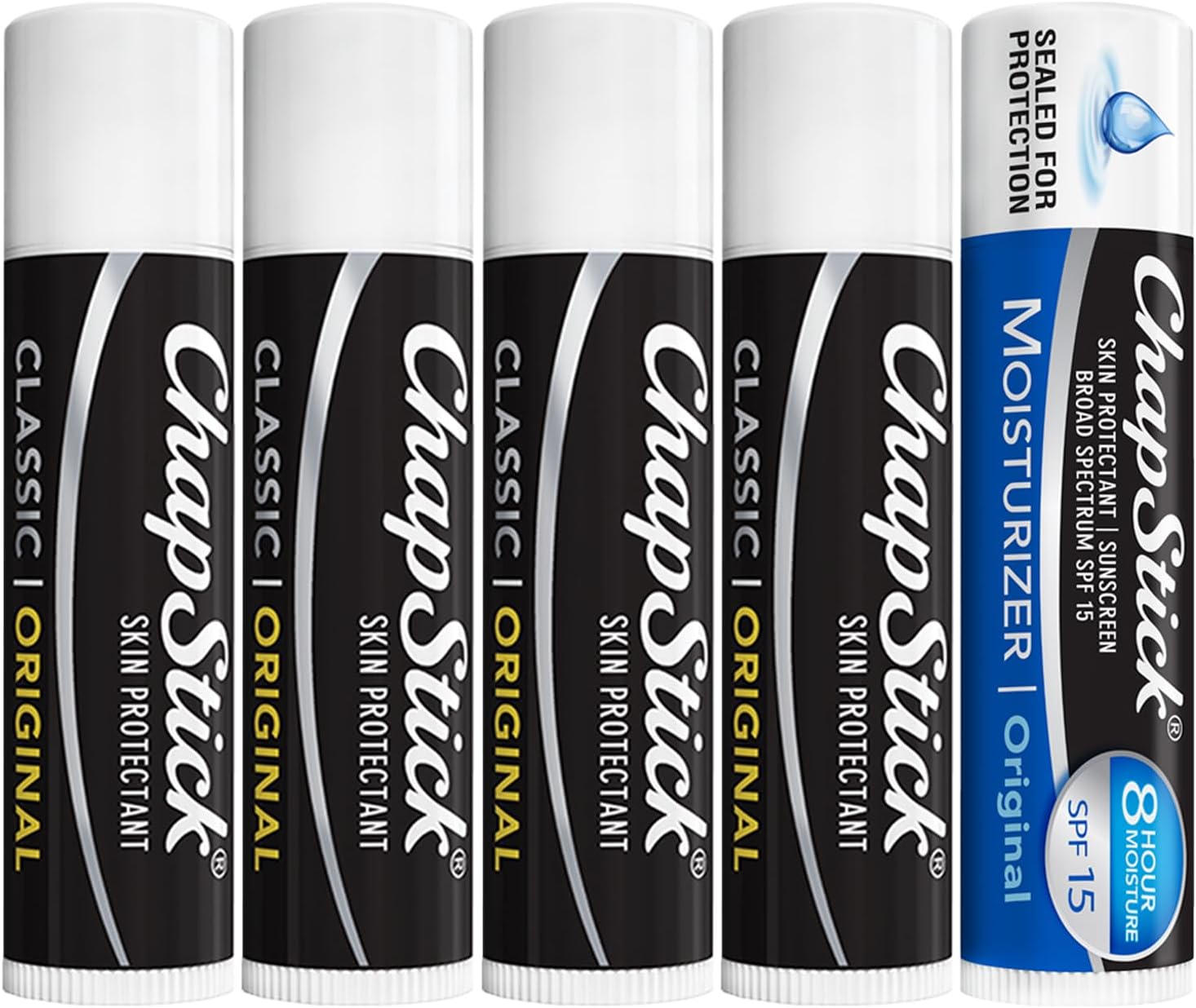 Amazon.com: Chapstick Classic Medicated Lip Balm, 0.15 Ounce, 3 Count ...