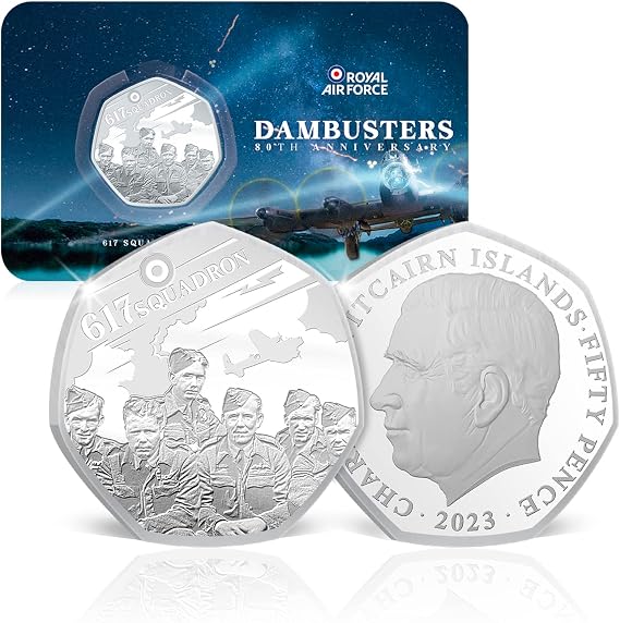 RAF Dambusters 80th Anniversary Royal Air Force Coin 50p BU 2023-617 ...