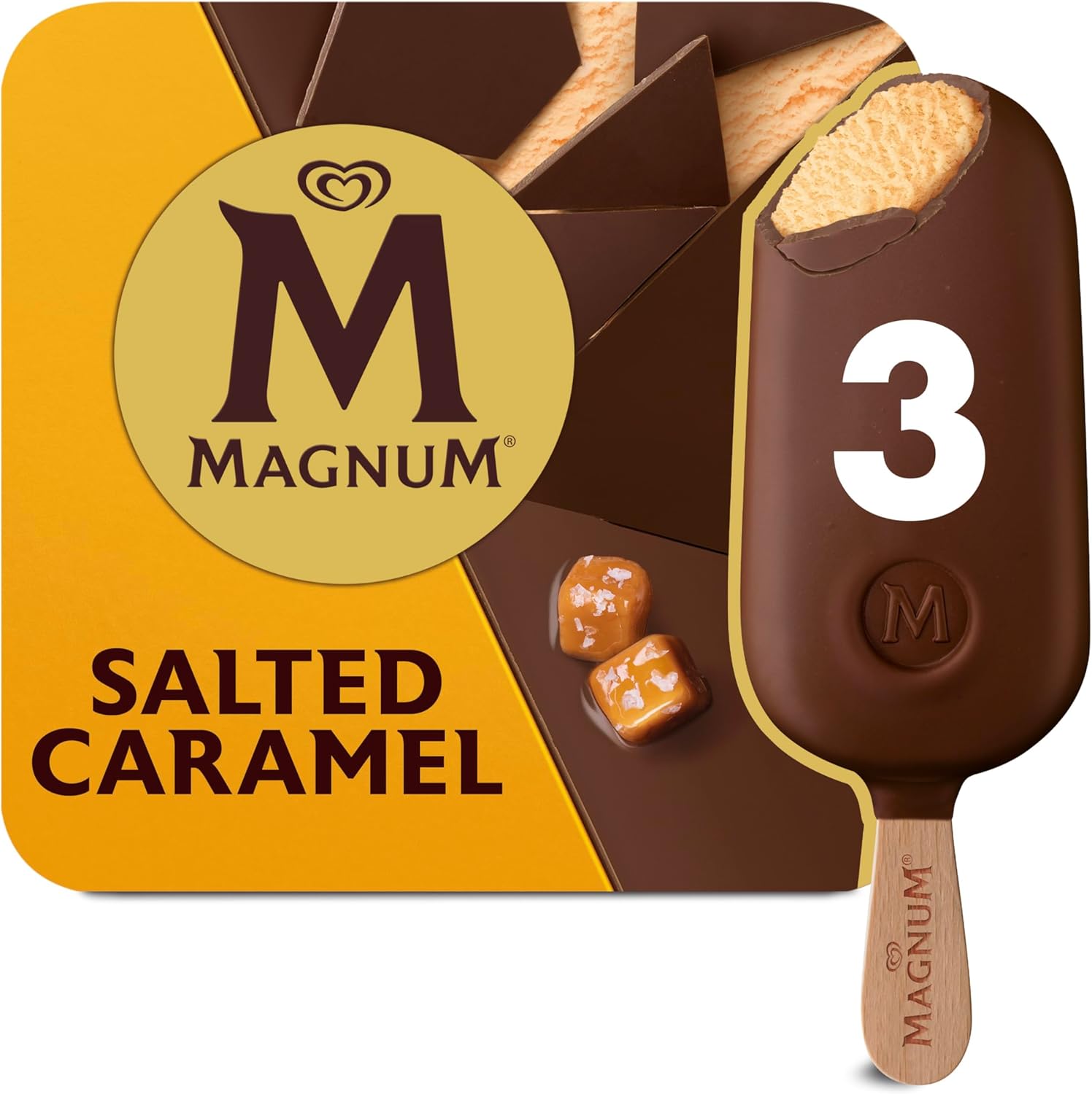 Magnum Ice Cream Sticks Salted Caramel, 3x 100ml : Amazon.co.uk: Grocery