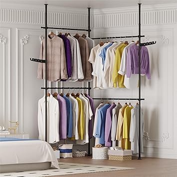 Amazon.com: DYN Ptah Floor to Ceiling Heavy Duty Garment Rack, Metal ...