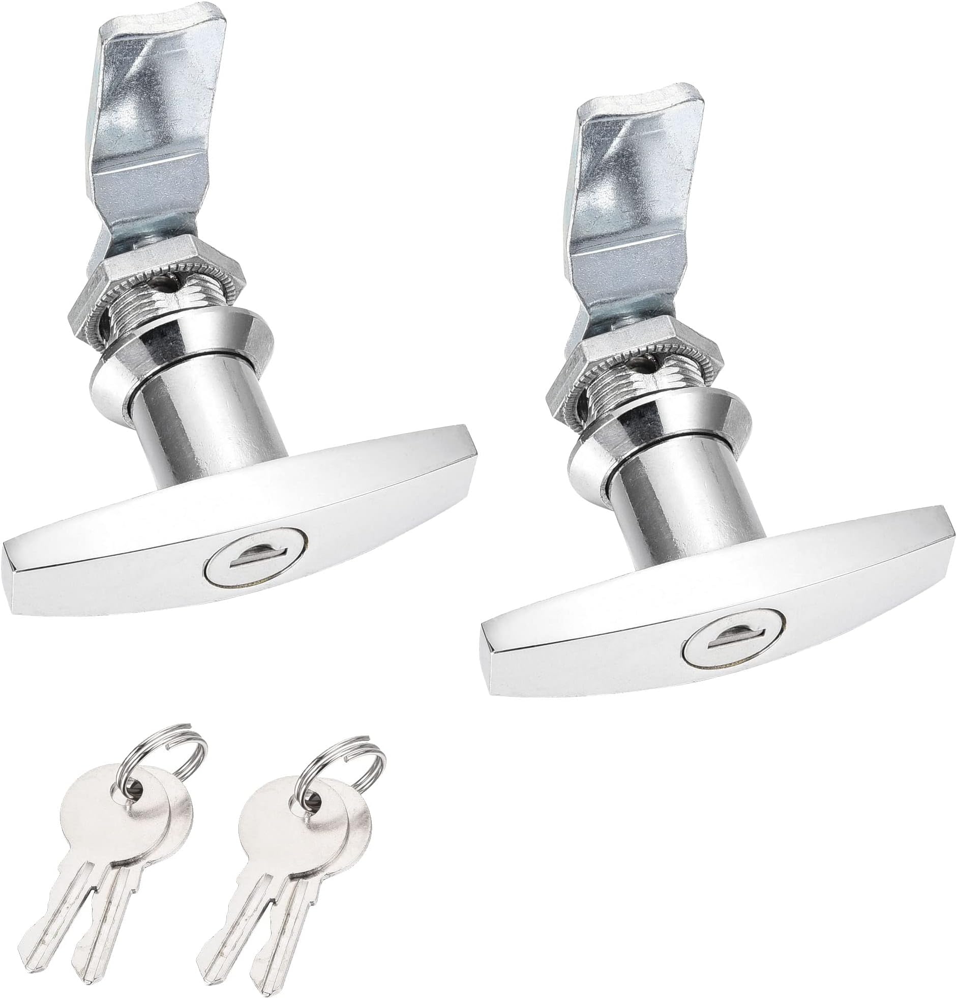 Tsnamay 2Pcs Mailbox Cabinet Metal Keyed Security Handle Latch Cam Lock ...