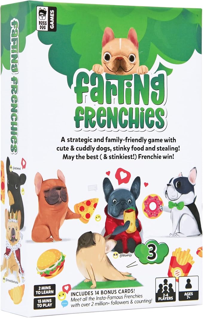 Amazon.com: Farting Frenchies Card Game – Fun Family Card Games for ...