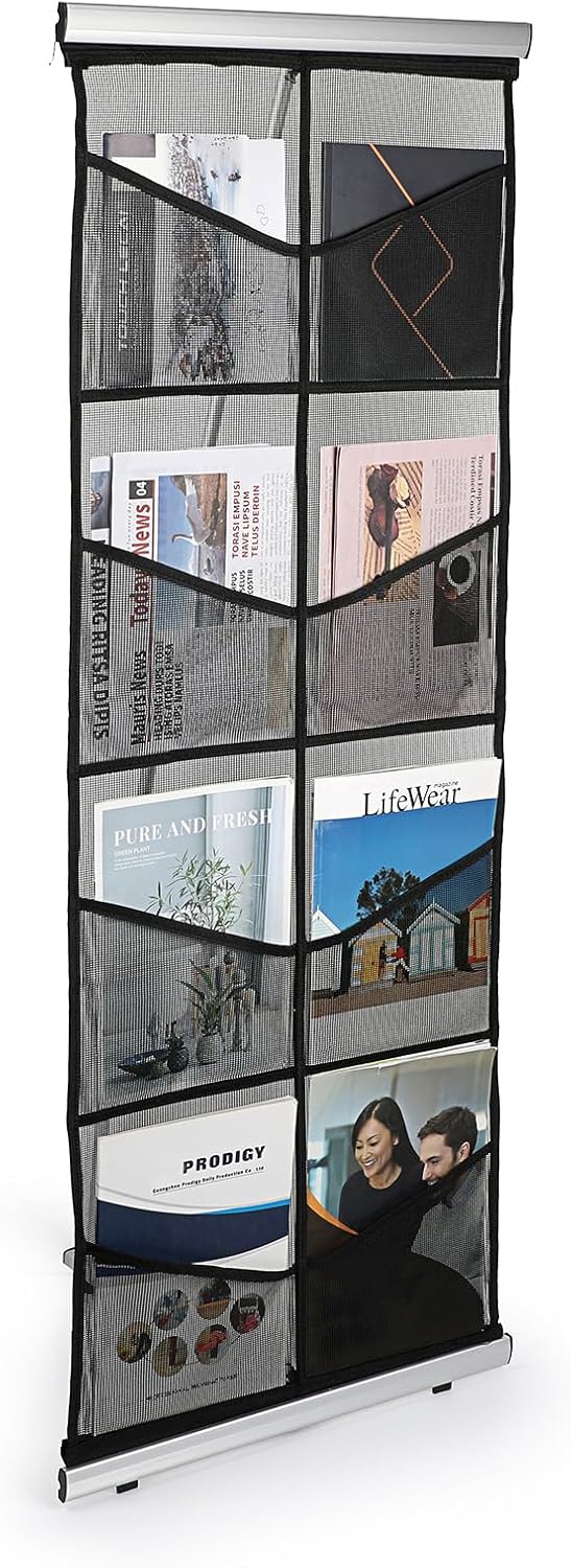 Amazon.com: BTSKY Mesh Brochure Display Stand with 8 Pockets Portable ...
