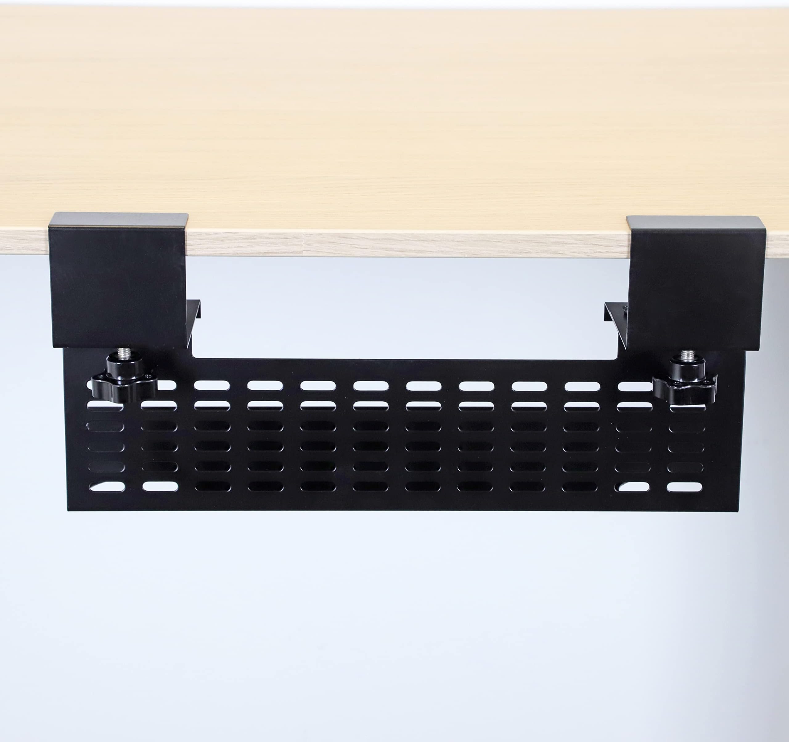 Amazon.com: Stand Up Desk Store Under Desk Cable Management Tray Black ...