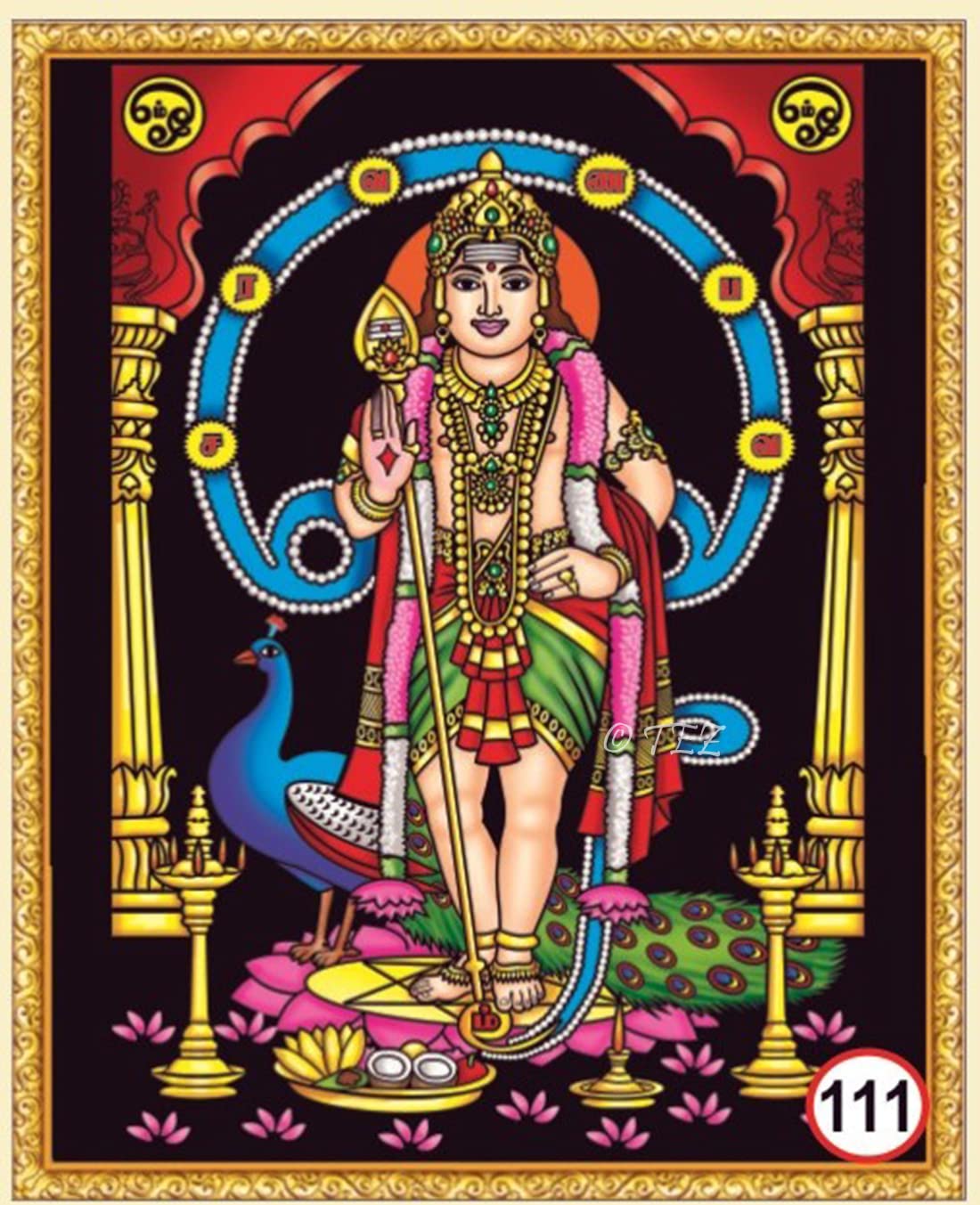 Buy TEZ DIY - Emboss Painting Kit, Lord Muruga, Medium(13x19 inch ...