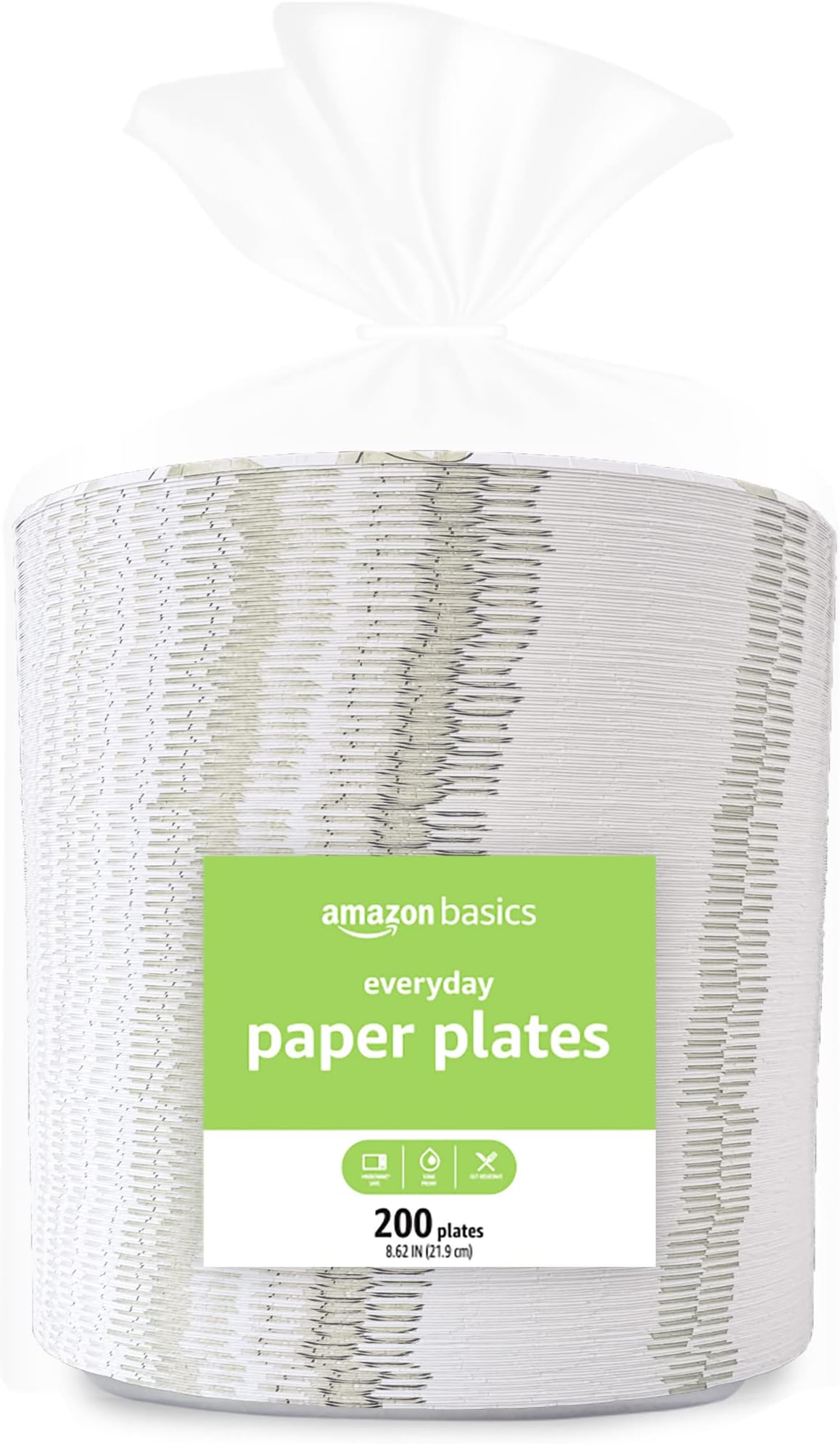 Amazon.com: Amazon Basics Everyday Paper Plates, 8.62 Inch, Disposable ...