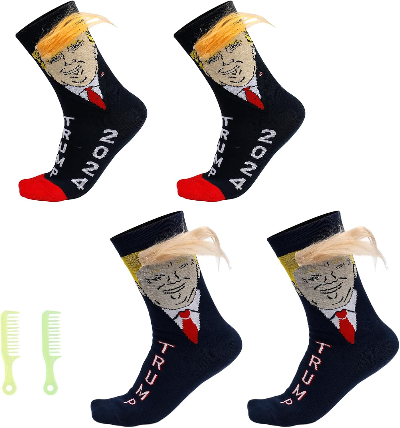 Amazon.com: PEUTIER 4pcs Novelty Socks Gift Set, Trump Socks with Comb ...