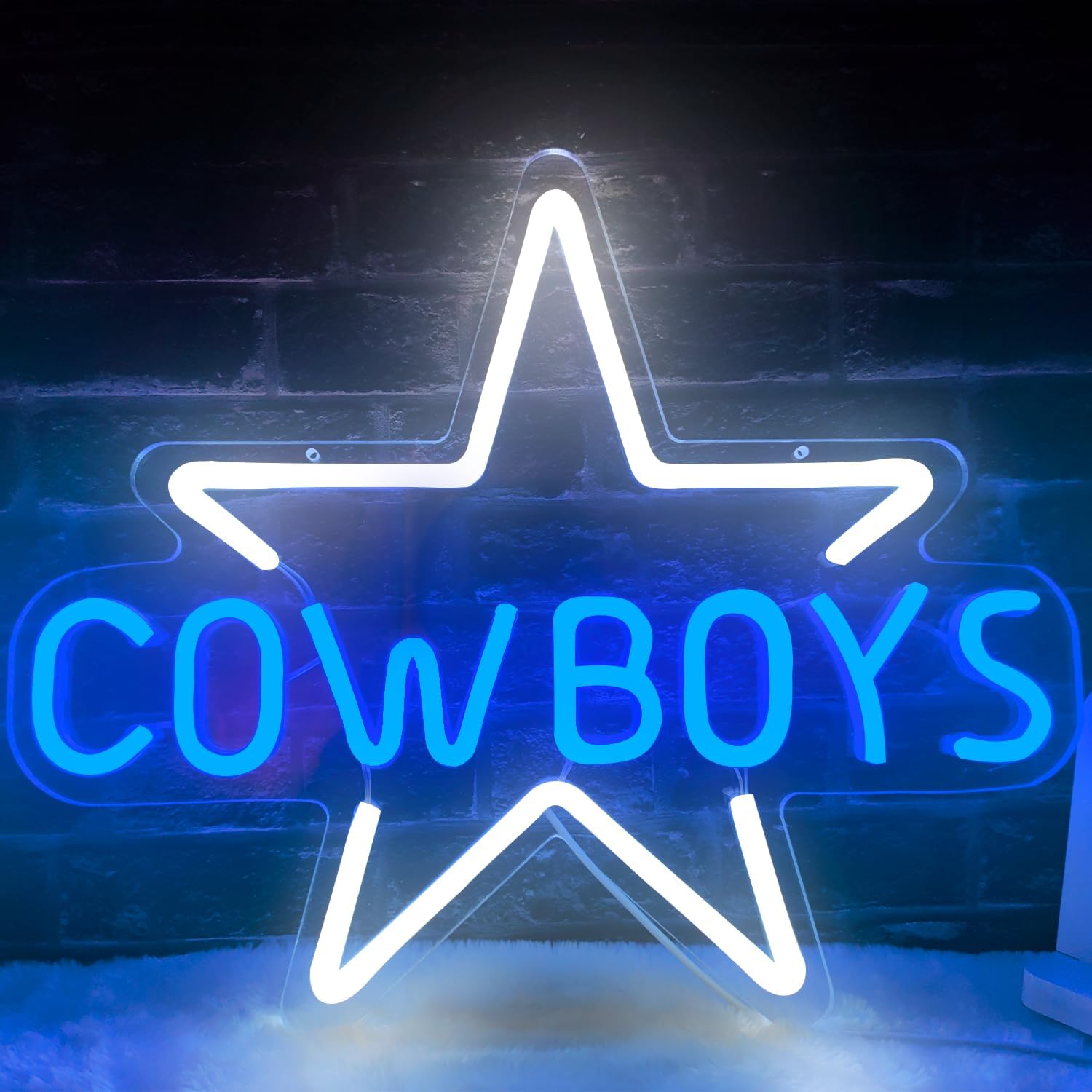 CowBoys Football neon sign Cowboy Neon Light for wall Decor Dallas Neon ...