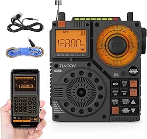 Amazon.com: Raddy RF320 APP Control Shortwave Radio, AIR/FM/AM/VHF/SW ...