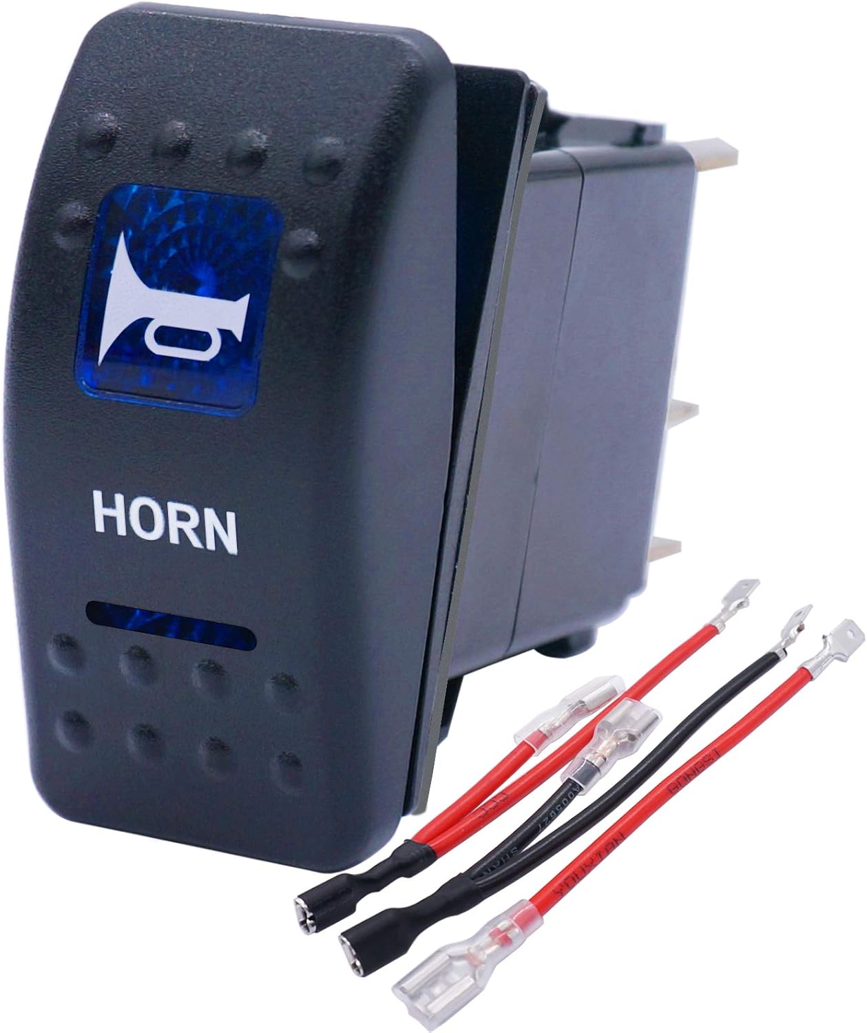 Twidec/Momentary Horn Rocker Toggle Switch SPST 5 Pin 20A 12V 24VDC ON ...