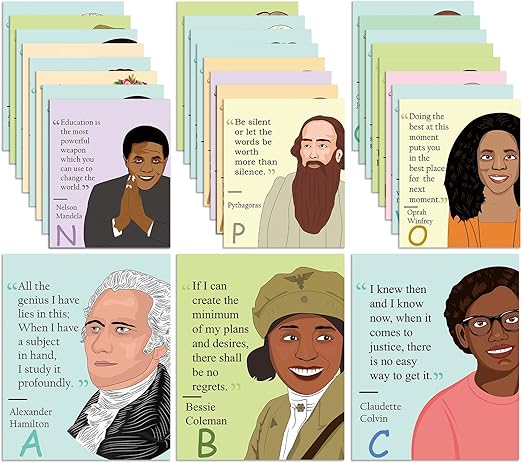 Amazon.com: Magopera A-Z Alphabet Posters with Famous People and Quotes ...