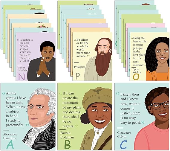 Amazon.com: Magopera A-Z Alphabet Posters with Famous People and Quotes ...