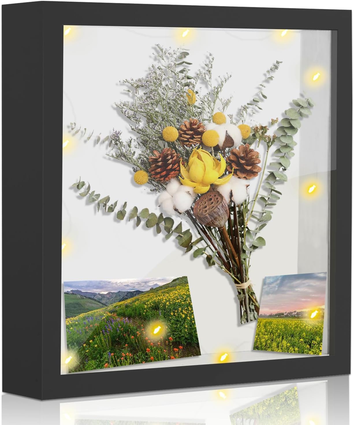 Amazon.com - Shadow Box Frame 8x8 Shadow Boxes Display Case, Black ...